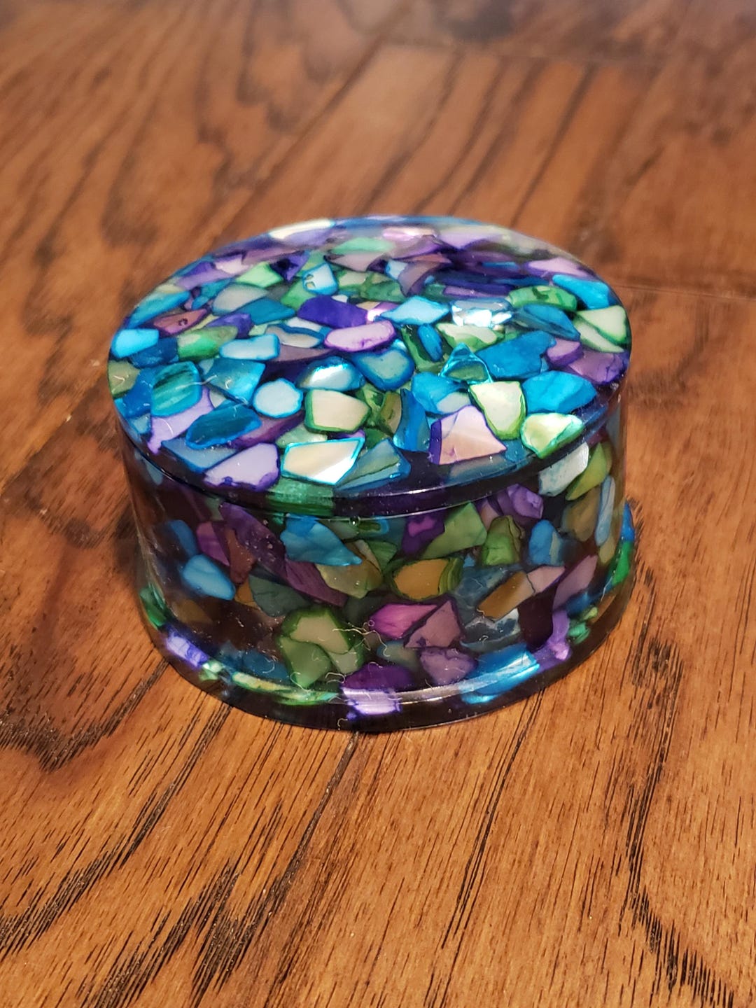 Crushed Sea Shell Trinket Box With Lid, Housewarming Gift, Gift for Mom ...