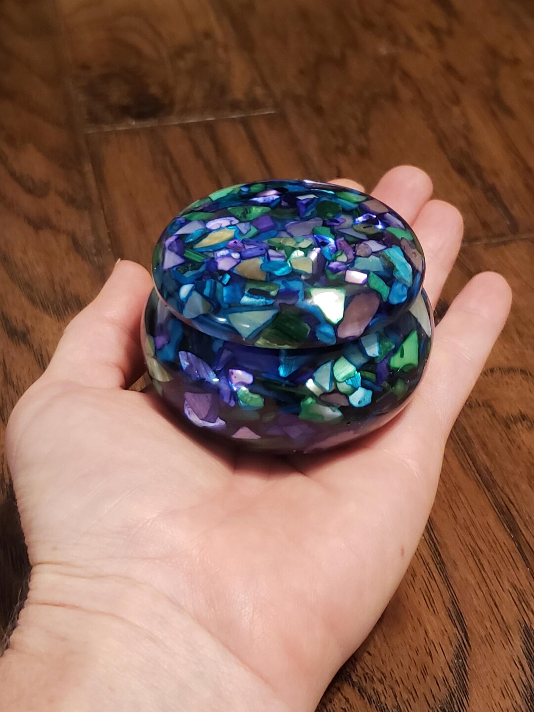 Crushed Sea Shell Trinket Box With Lid, Housewarming Gift, Gift for Mom ...