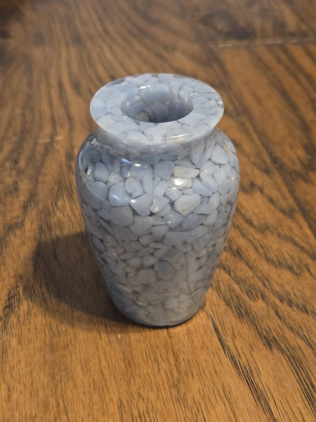 Angelite Tumbled Stone Vase, Decorative Vase, Bathroom Decor, Home ...