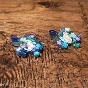 Crushed Shell Sea Turtles, Sea Turtle Figurines, Gift for Turtle Lovers ...