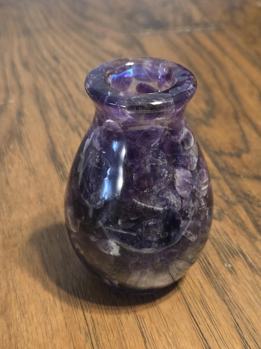 Amethyst Tumbled Stone Bud Vase, Decorative Vase, Bathroom Decor, Home ...