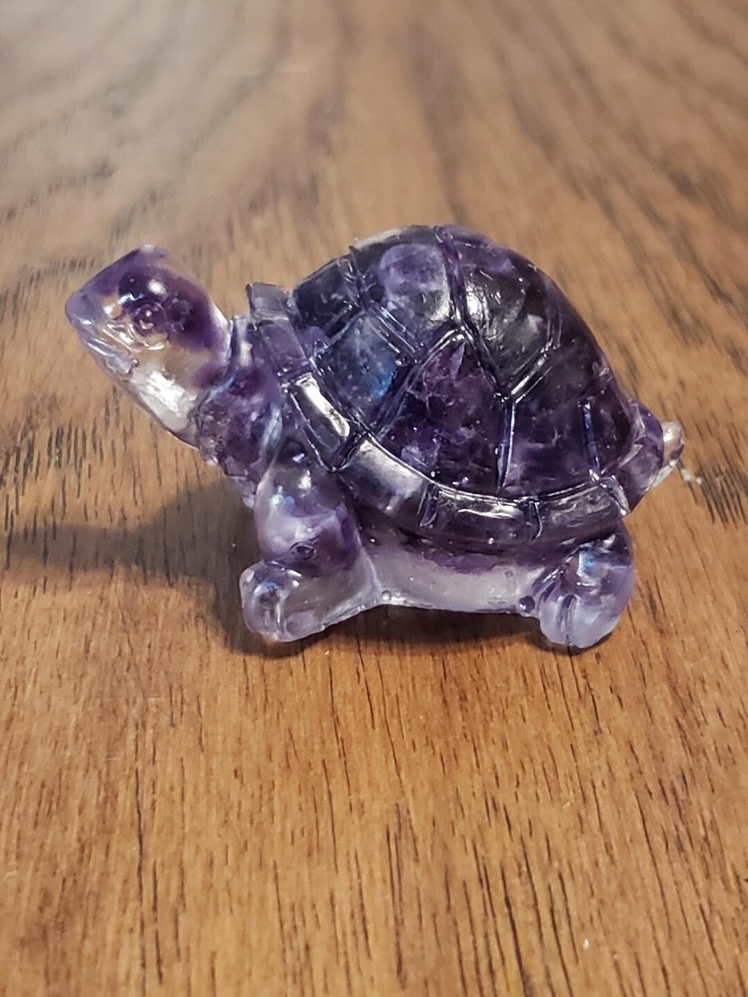 Amethyst Stone Turtle Figurine, Resin Turtle, Tiny Turtle, Gift for ...