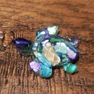 Crushed Shell Sea Turtles, Sea Turtle Figurines, Gift for Turtle Lovers ...
