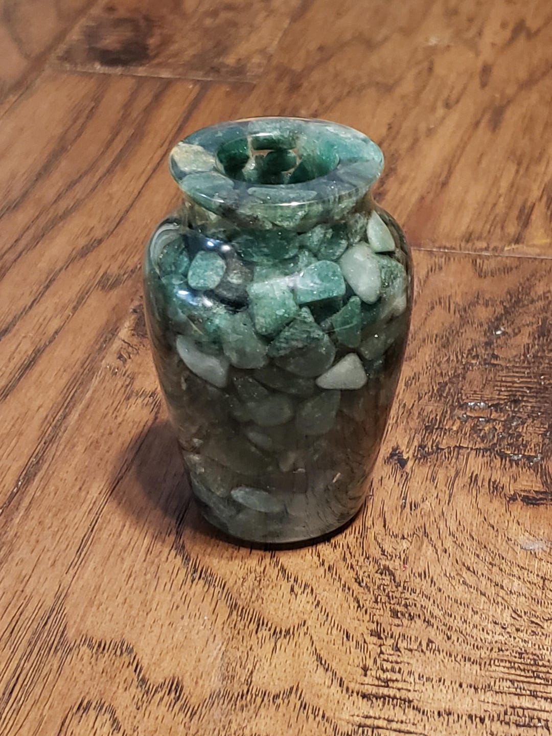Green Aventurine Tumbled Stone Vase, Decorative Vase, Bathroom Decor ...