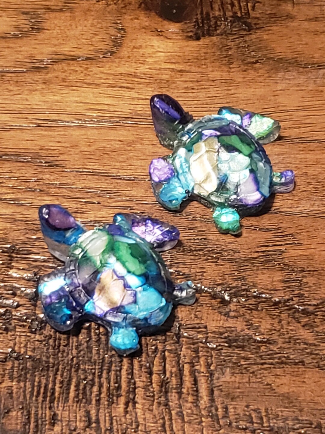 Crushed Shell Sea Turtles, Sea Turtle Figurines, Gift for Turtle Lovers ...