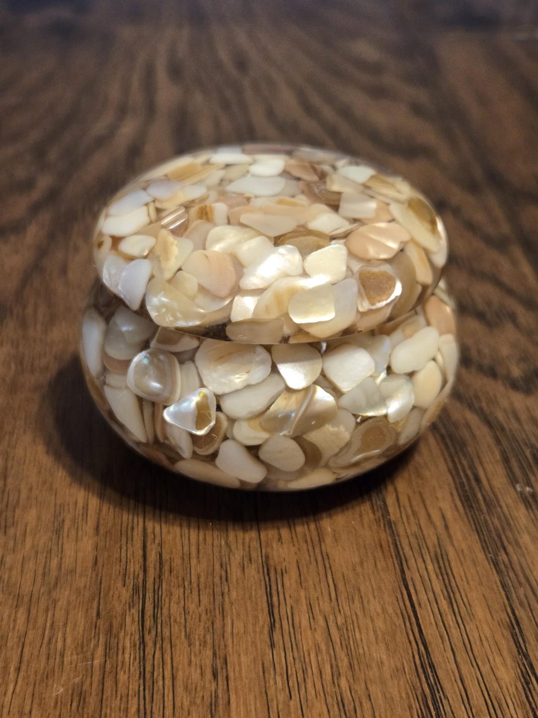 Gold Crushed Sea Shell Trinket Box With Lid, Housewarming Gift, Gift ...