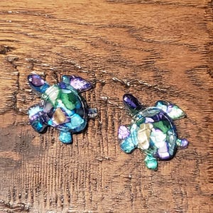 Crushed Shell Sea Turtles, Sea Turtle Figurines, Gift for Turtle Lovers ...