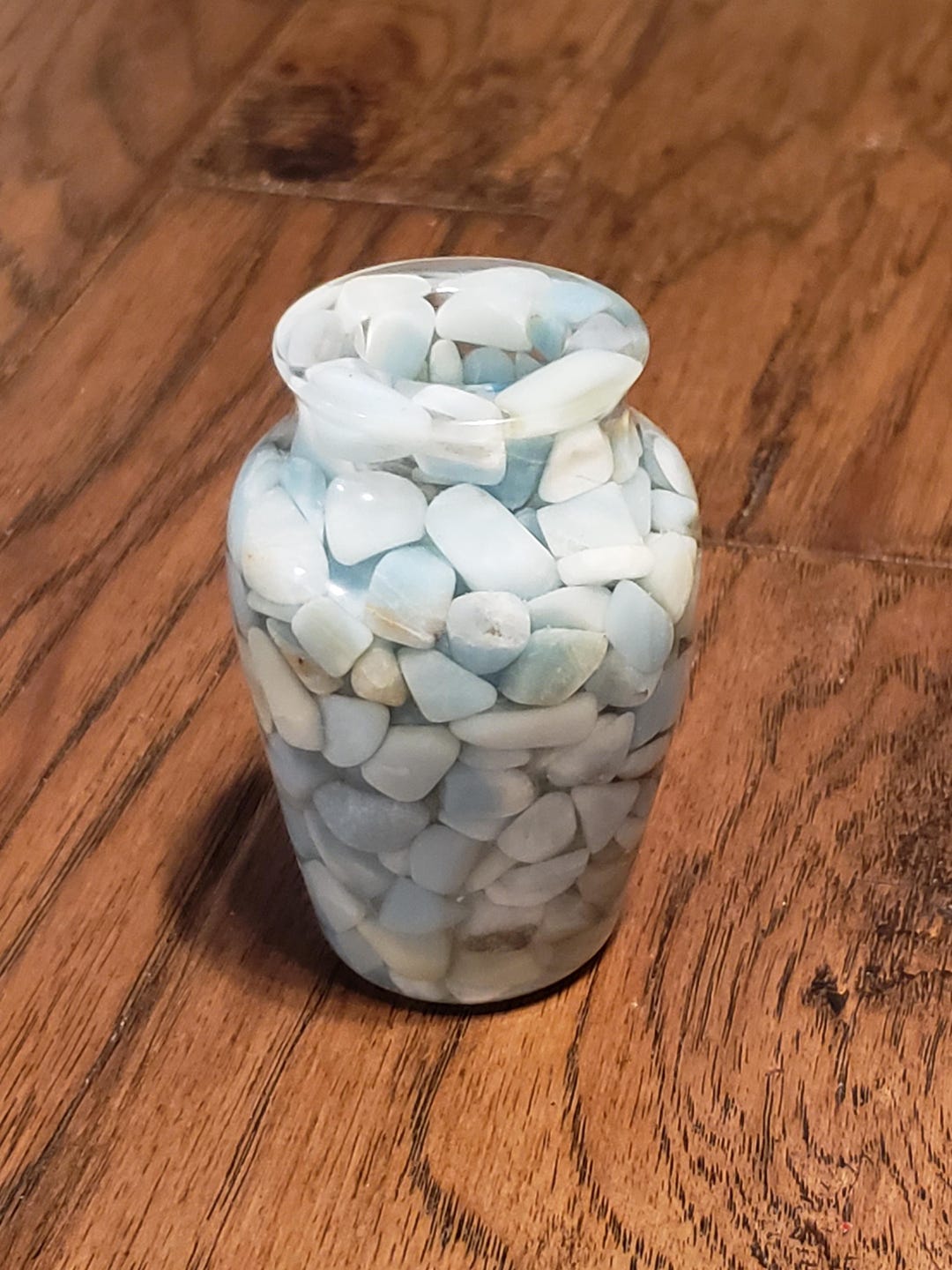 Amazonite Tumbled Stone Vase, Decorative Vase, Bathroom Decor, Home ...