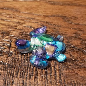 Crushed Shell Sea Turtles, Sea Turtle Figurines, Gift for Turtle Lovers ...