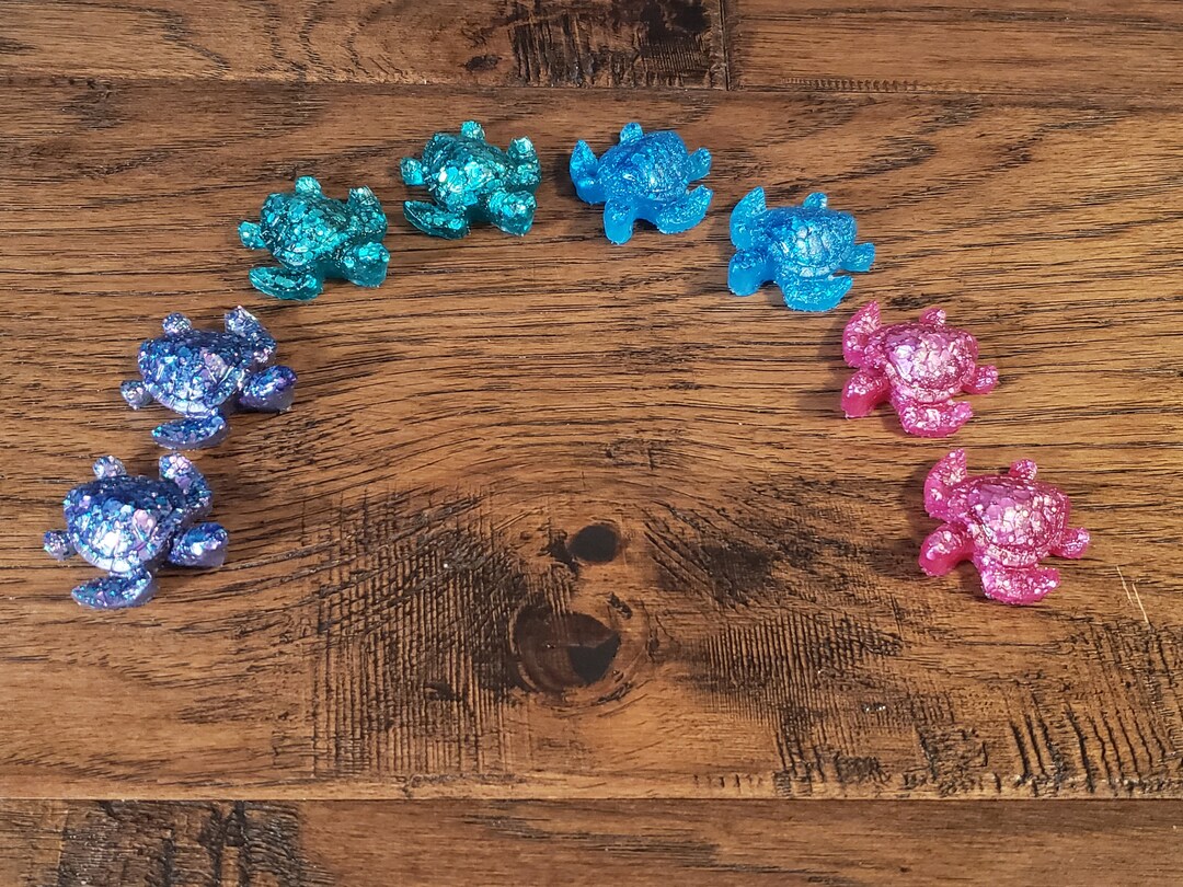 Glitter Sea Turtles, Sea Turtle Figurines, Gift for Turtle Lovers, Gift ...