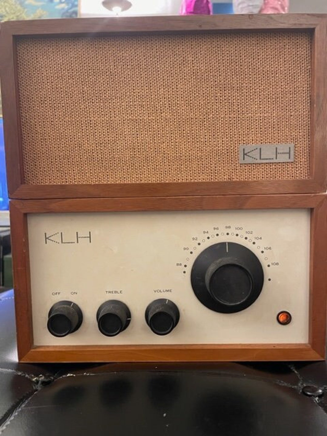 KLH Model Eight (8) Vintage 1962 Tube FM Tuner W/ Speaker & Walnut ...