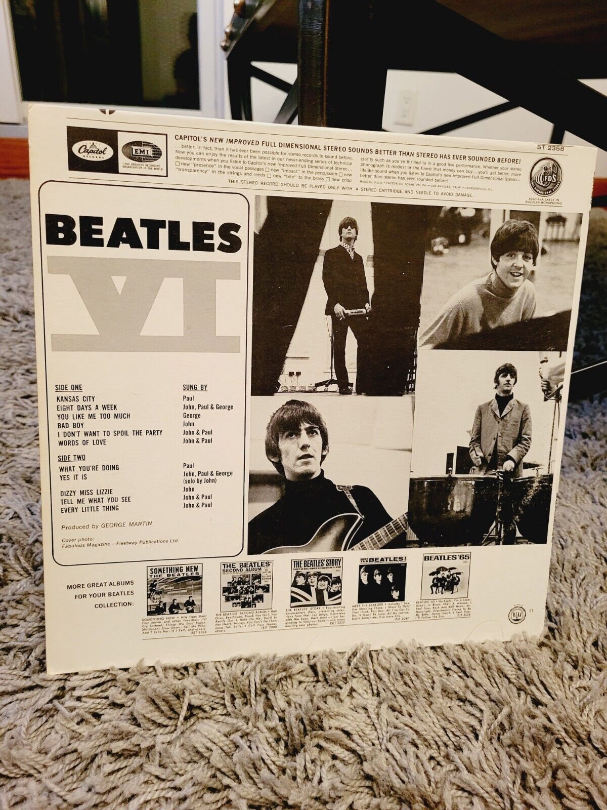 The Beatles VI Apple Records US 1975 Reissue Stereo Exc. Vinyl ...