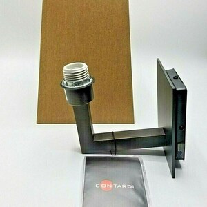 Contardi Quadra AP Wall Lamp Sconce, Satin Bronze Finish / Opera Brown ...