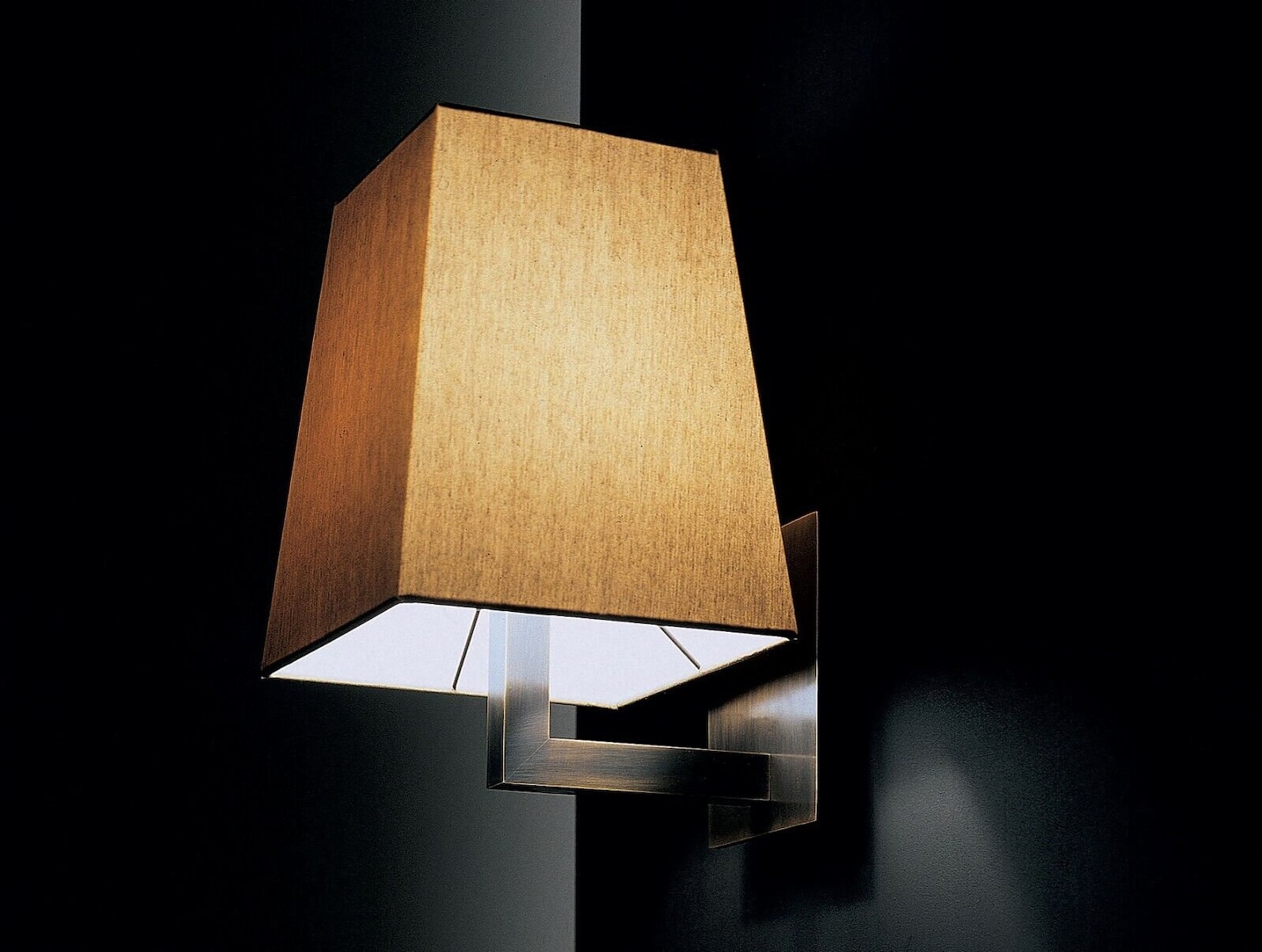 Contardi Quadra AP Wall Lamp Sconce, Satin Bronze Finish / Opera Brown ...