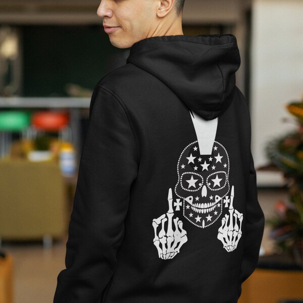 Woman Skull Flipping the Finger - Etsy