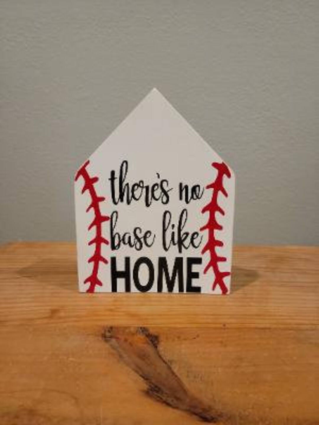 There's No Base Like Home Baseball Home Wood Sign Rustic Wood Decor - Etsy