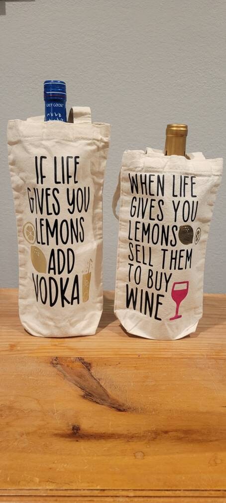 If Life Gives You Lemons Add Vodka Gift Bag Reusable Vodka Tote Bag - Etsy