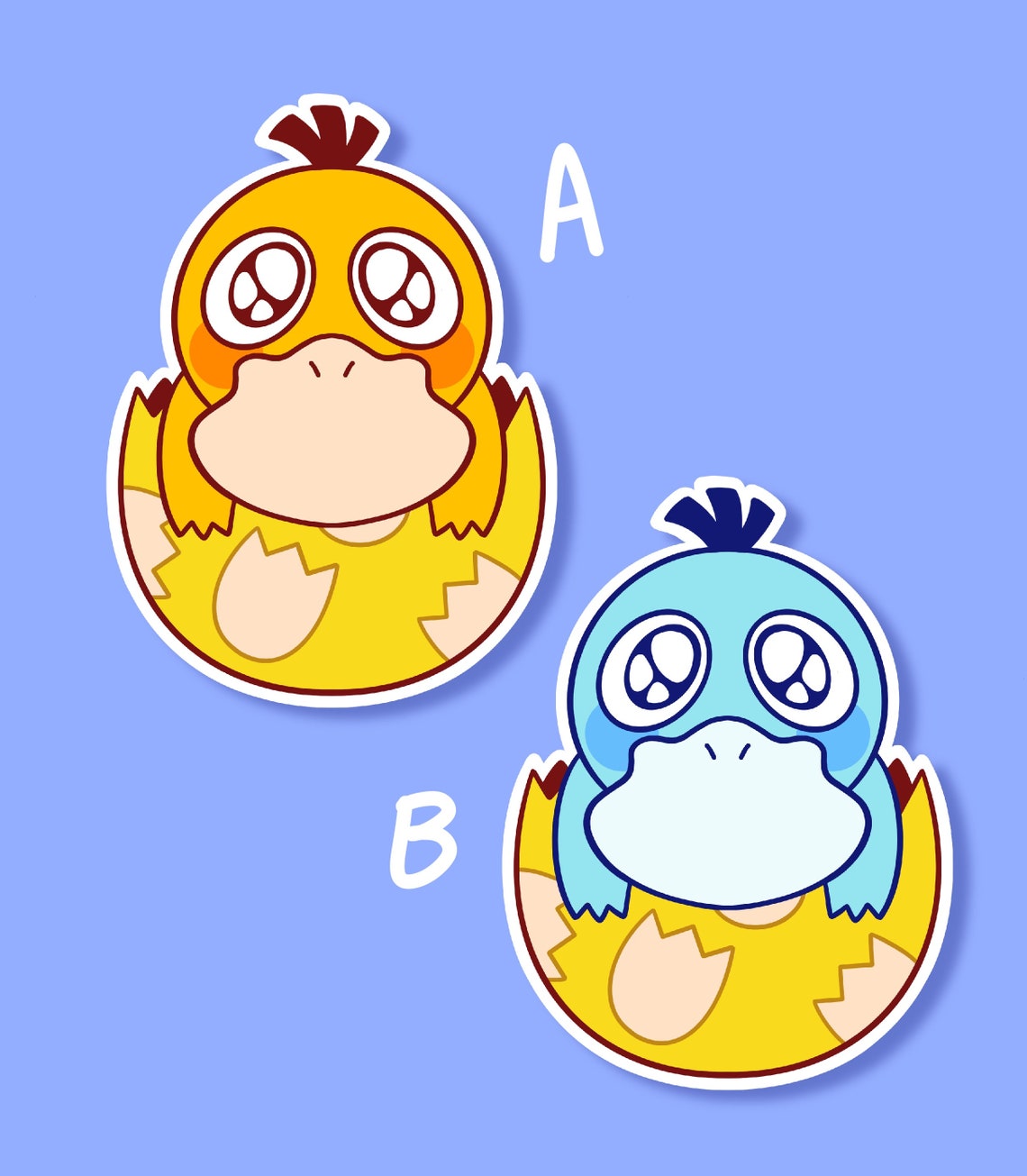 Cute Pokémon Psyduck Vinyl Stickers | Etsy