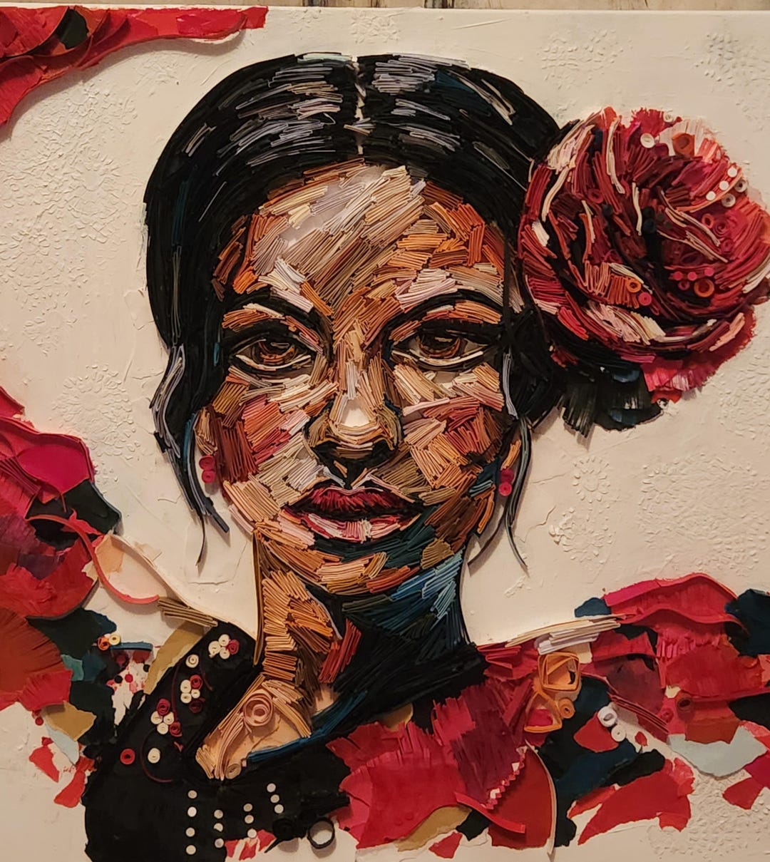 Beautiful Latin Artwork Quilled Paper Art of Hispanic Woman/hispanic ...