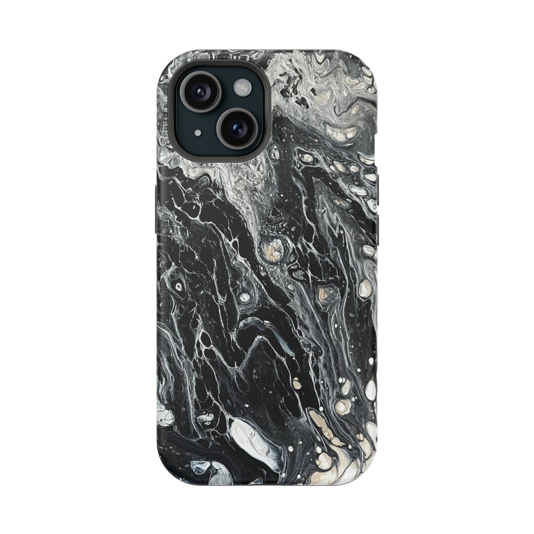 Impact Resistant Cases Black & White Mobile Phone Marble Cover Durable ...