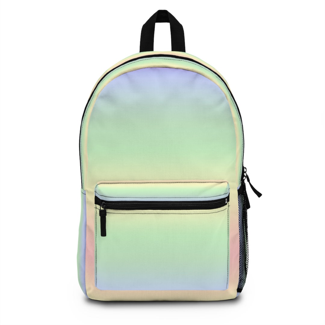 Cute Backpack Ombre Colors Pastel Rainbow Bag for Girls Gradient ...
