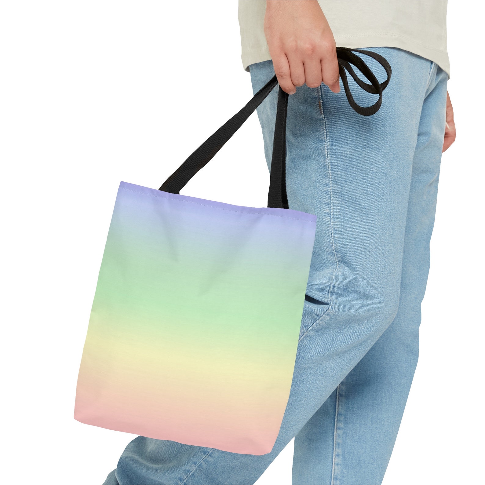 Pastel Tote Bag, Rainbow Colors Bag, Ombre Tote Bag, Gradient Bag ...