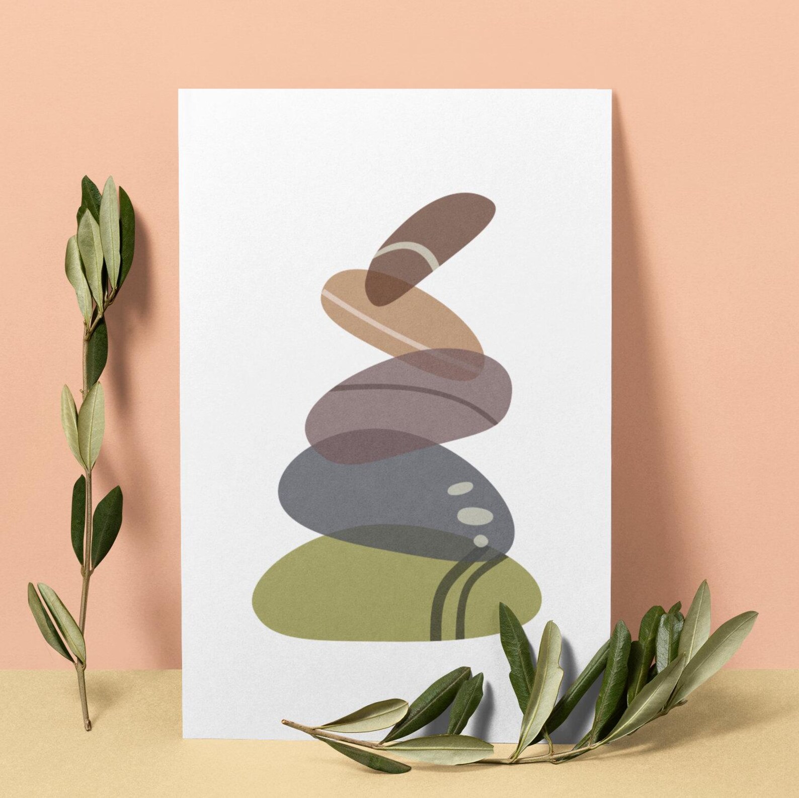 Digital Stone Print Rocks Digital Download Abstract Stone Wall Art ...