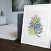 Palm Leaf Art Print, Palm Leaf Printable, Tropical Palm Leaf Download ...