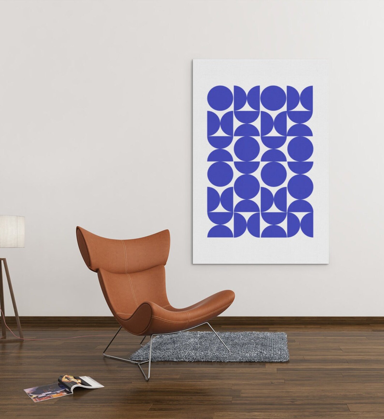Blue Shapes Art Print, Bauhaus Exhibition Poster, Bauhaus Digital Art ...