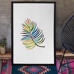 Palm Leaf Art Print Palm Leaf Printable Tropical Leaf Download ...