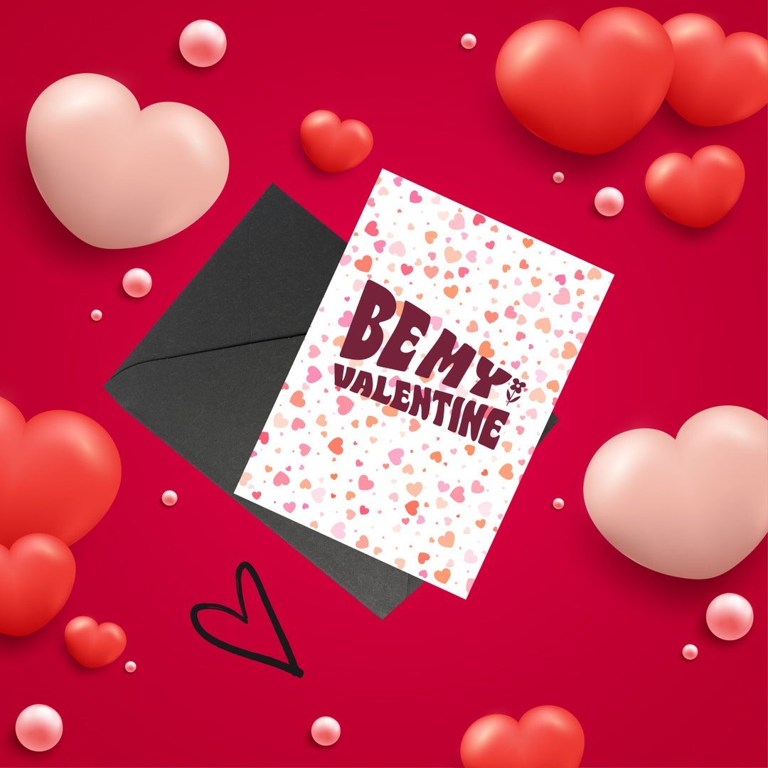 Be Mine Happy Valentine's Day Printable Card Greeting Card Fun Digital ...