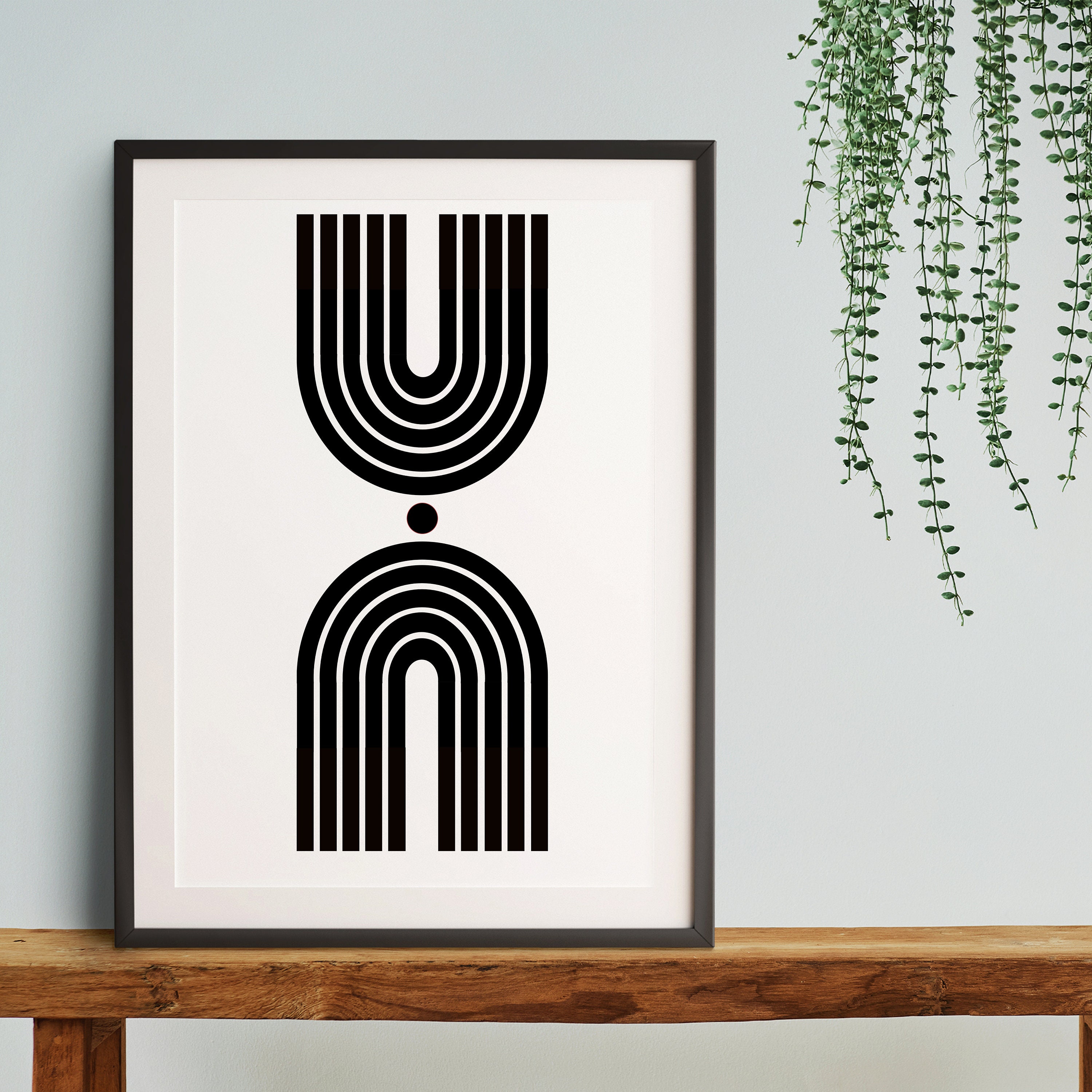 Modern Mid Century Rainbow Print, Digital Rainbow Art Work Download ...