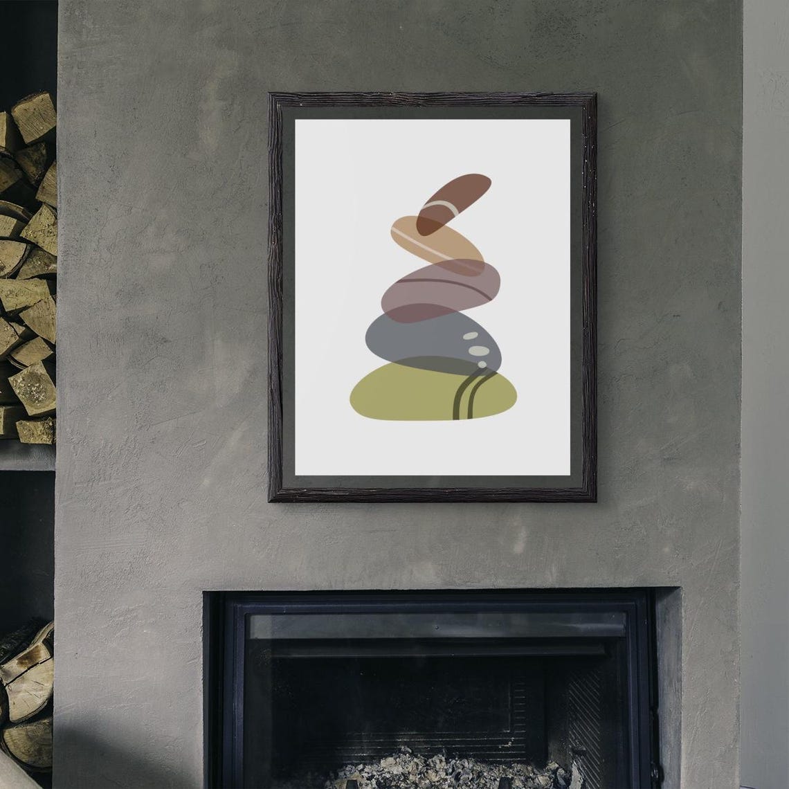 Digital Stone Print Rocks Digital Download Abstract Stone Wall Art ...