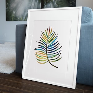 Palm Leaf Art Print Palm Leaf Printable Tropical Leaf Download ...