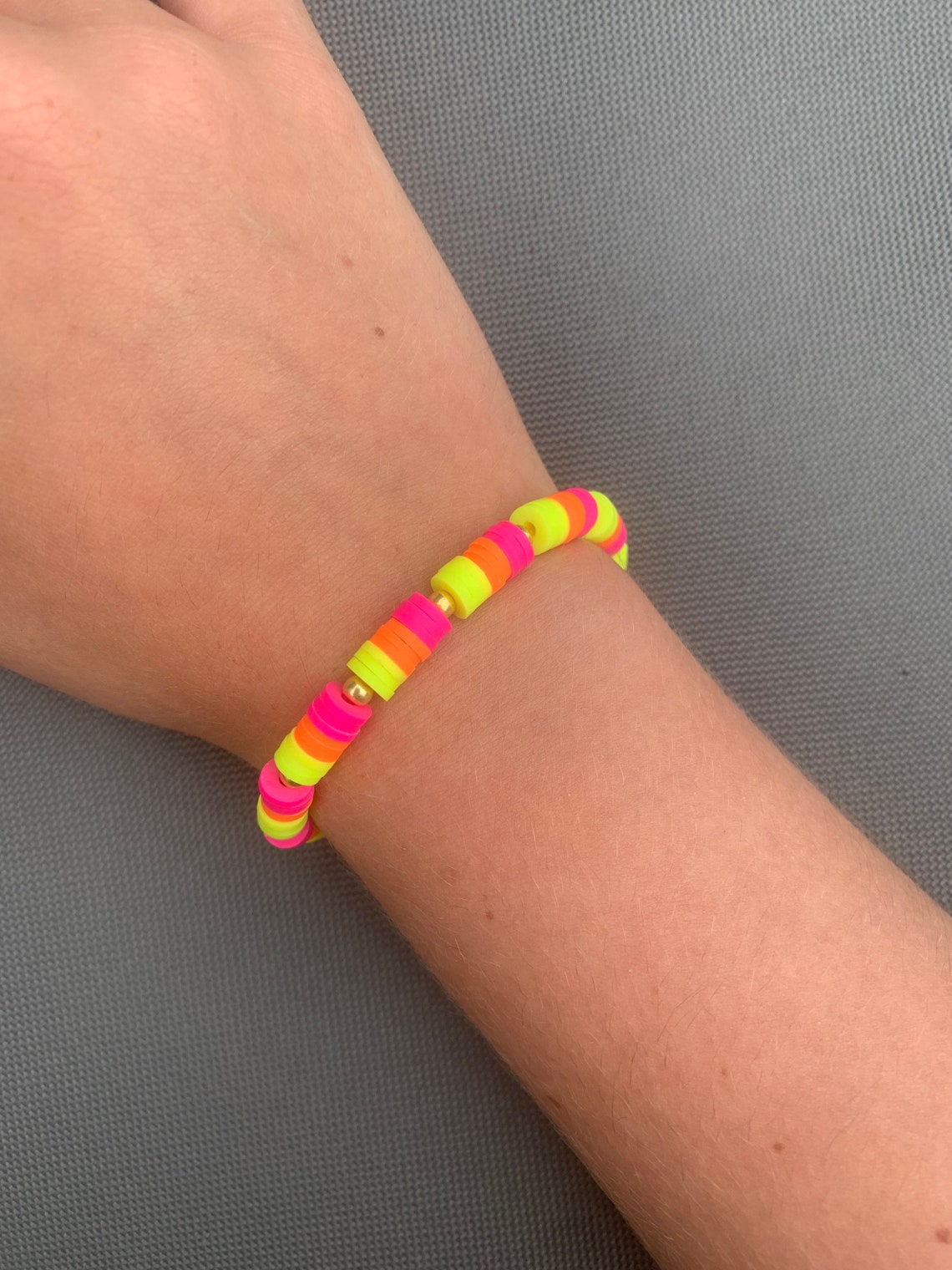 Preppy Vsco Sunset Clay Beaded Bracelet Etsy