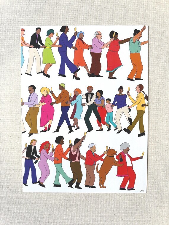 Cartoon Conga Line