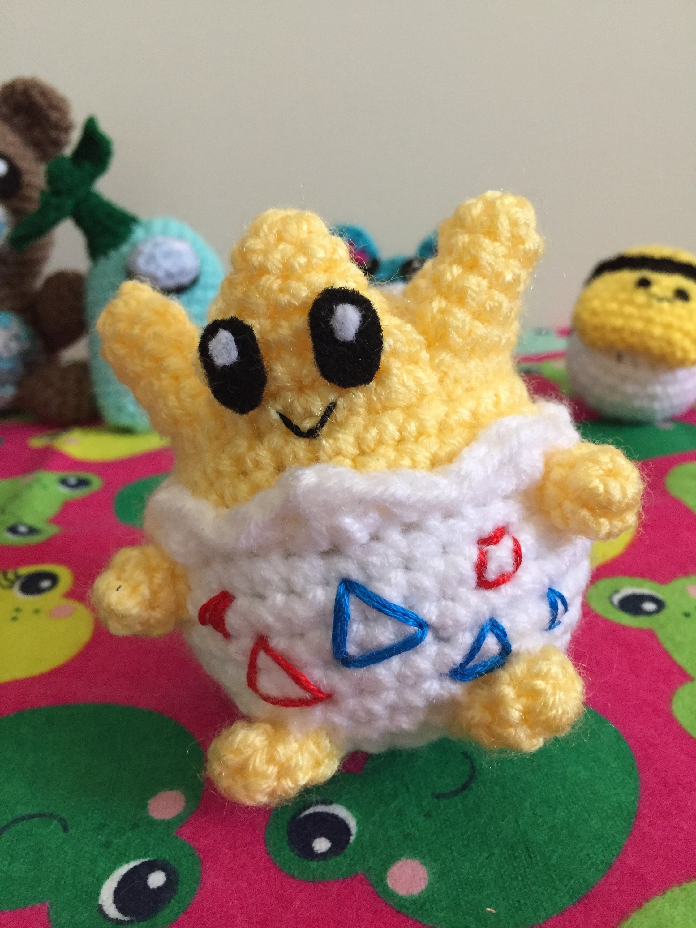 Togepi Crochet Amigurumi Pokemon Plush Stuffed Animal | Etsy