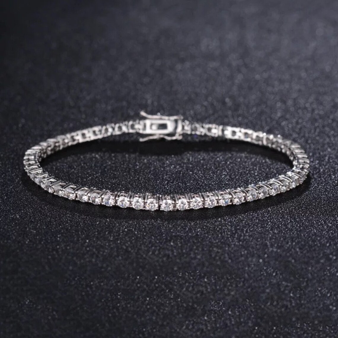 3mm Moissanite Tennis Bracelet Etsy