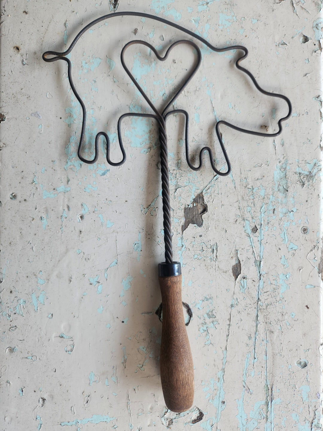 Rug Beater Pig Wire Vintage Farmhouse Country - Etsy