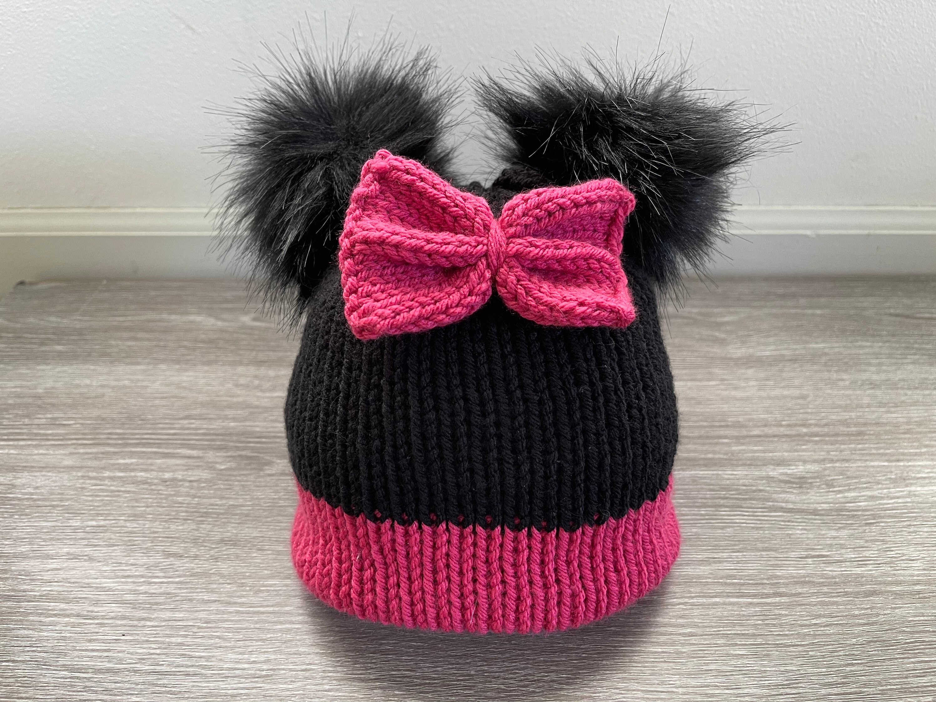 Minnie Mouse Hat, Disney Knit Hat, Childs Theme Hat, Disney Beanie ...