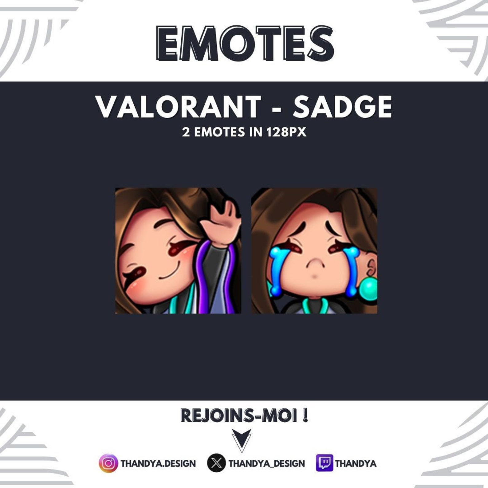 TWITCH/DISCORD EMOTES: Sadge Valorant - Etsy