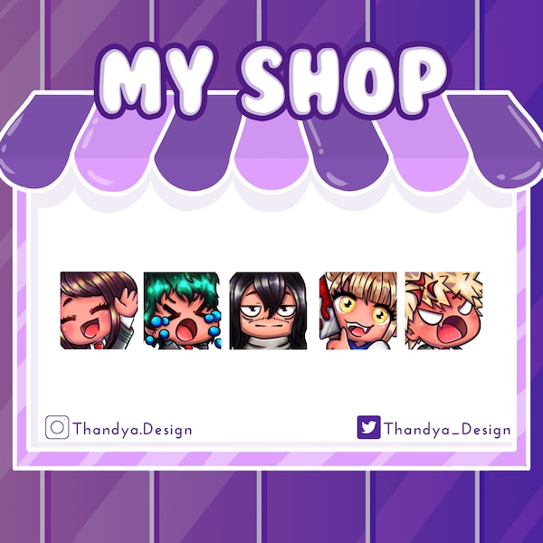 My Hero Academia Twitch Emotes - Etsy