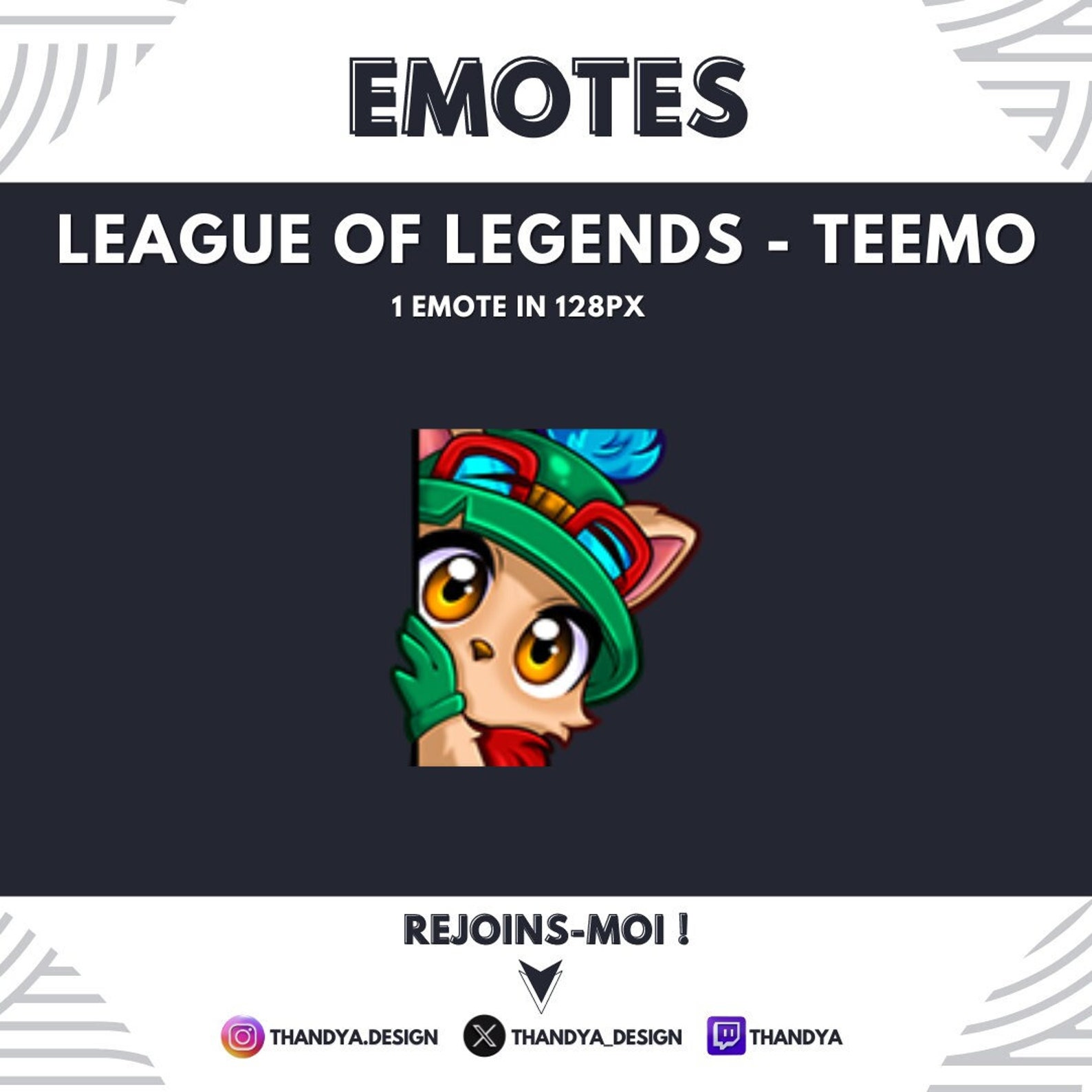 TWITCH/DISCORD EMOTE: Teemo League of Legends - Etsy