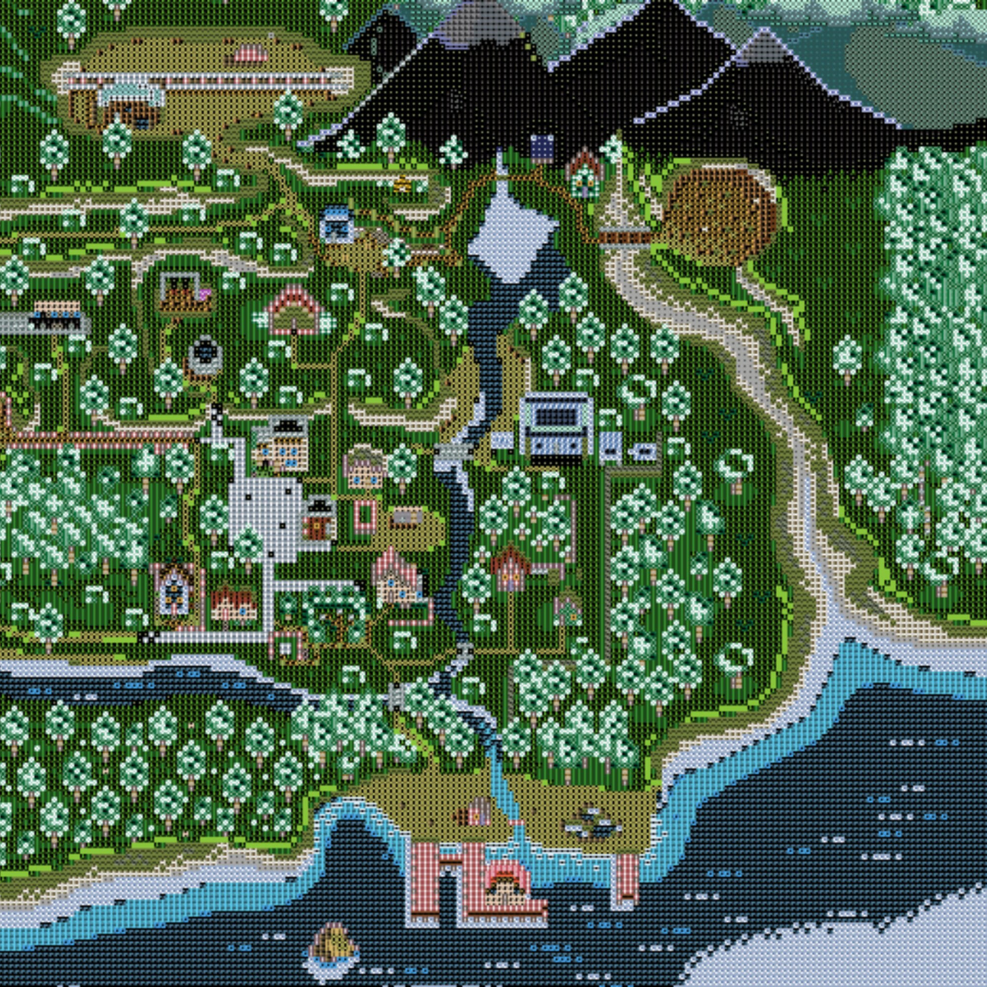 Stardew Valley Cross Stitch Pattern - Forest Map - Map Collection - Etsy