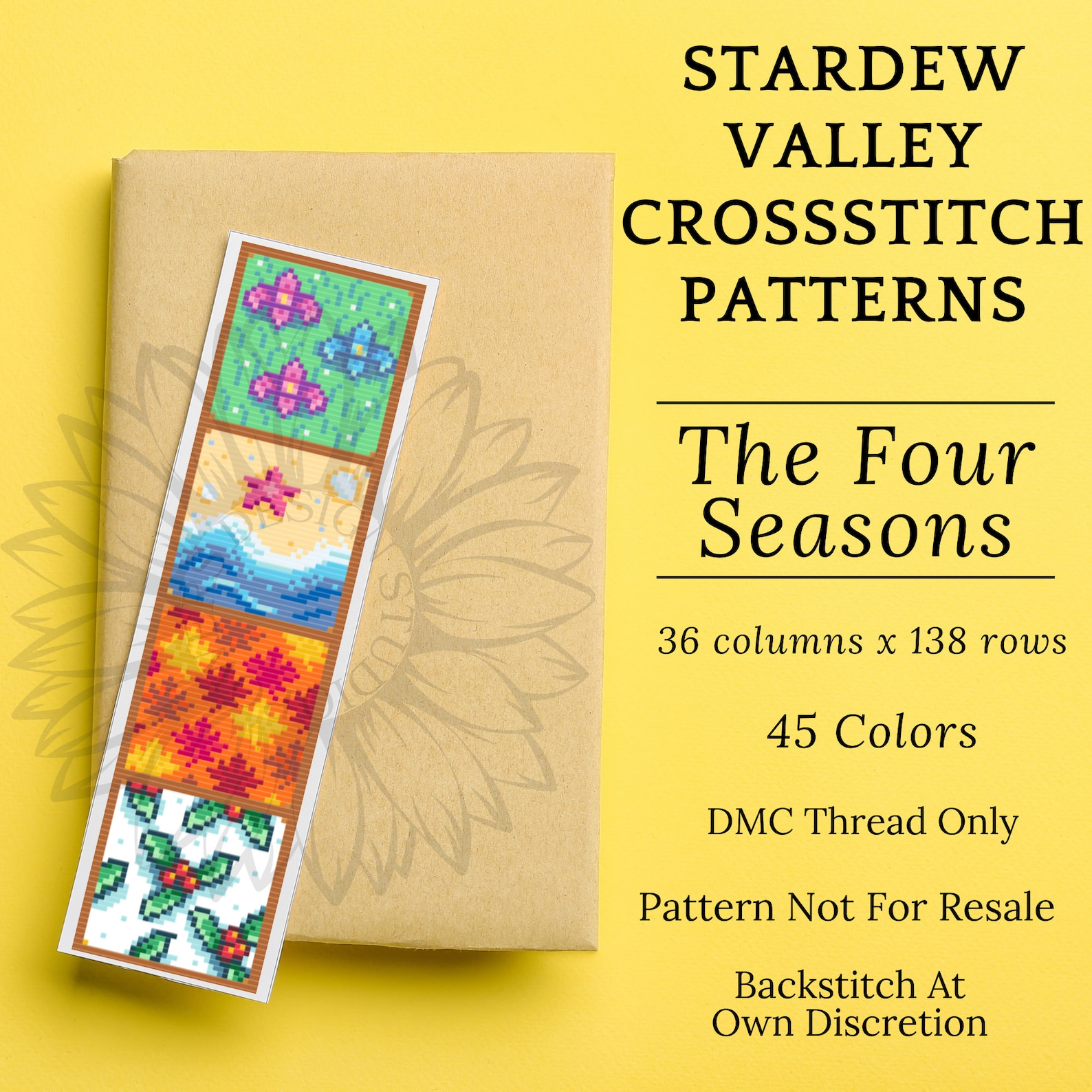 Four Seasons Stardew Valley Bookmark Pattern - Etsy