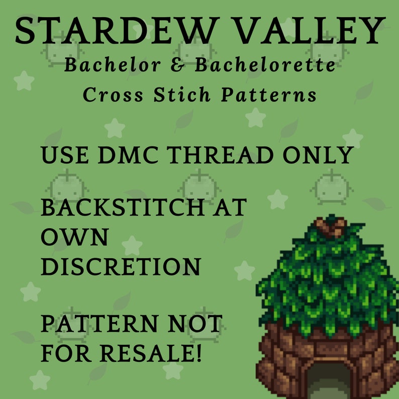 Alex Loves Cross Stitch Pattern - Stardew Valley- Bachelors ...