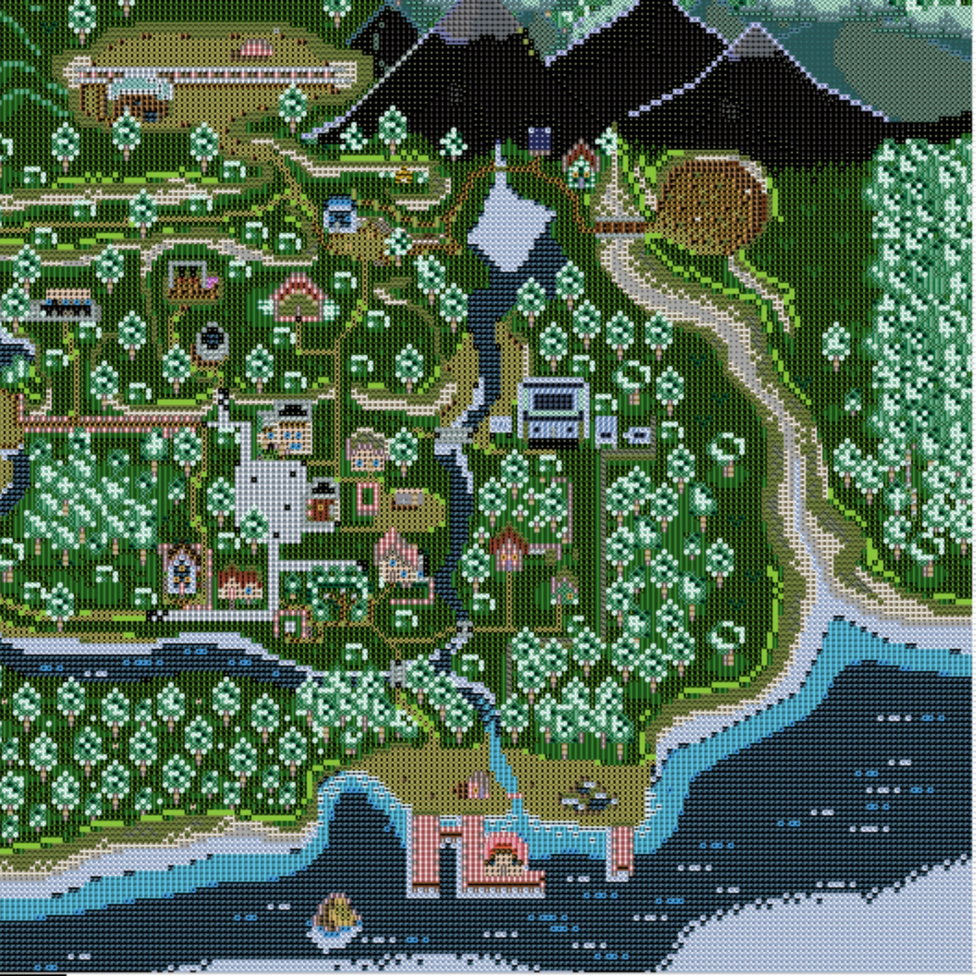 Stardew Valley Cross Stitch Pattern Riverland Map Map Collection - Etsy
