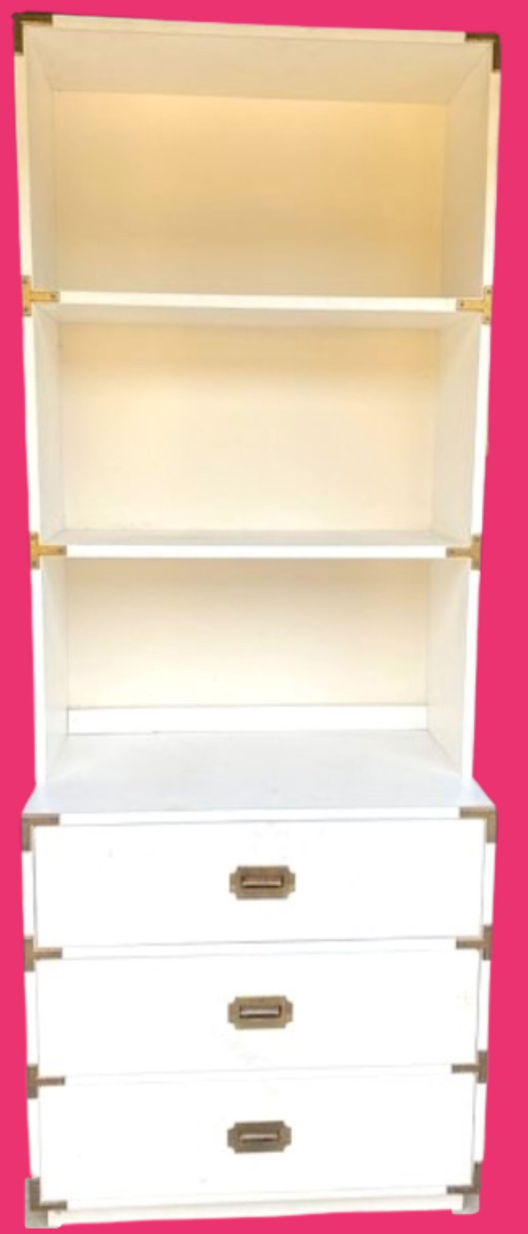 LACQUER DESIGN Your Own Pair of Campaign Bookcases With Drawers - Etsy