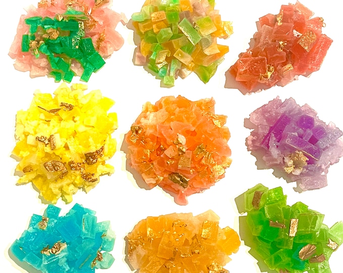 Kohakutou Edible Crystal Candy With Gold 3 LARGE CLUSTER Gem Box - Etsy