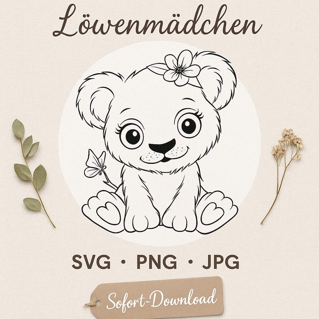 Plotter File Lion Baby Cricut Svg - Etsy